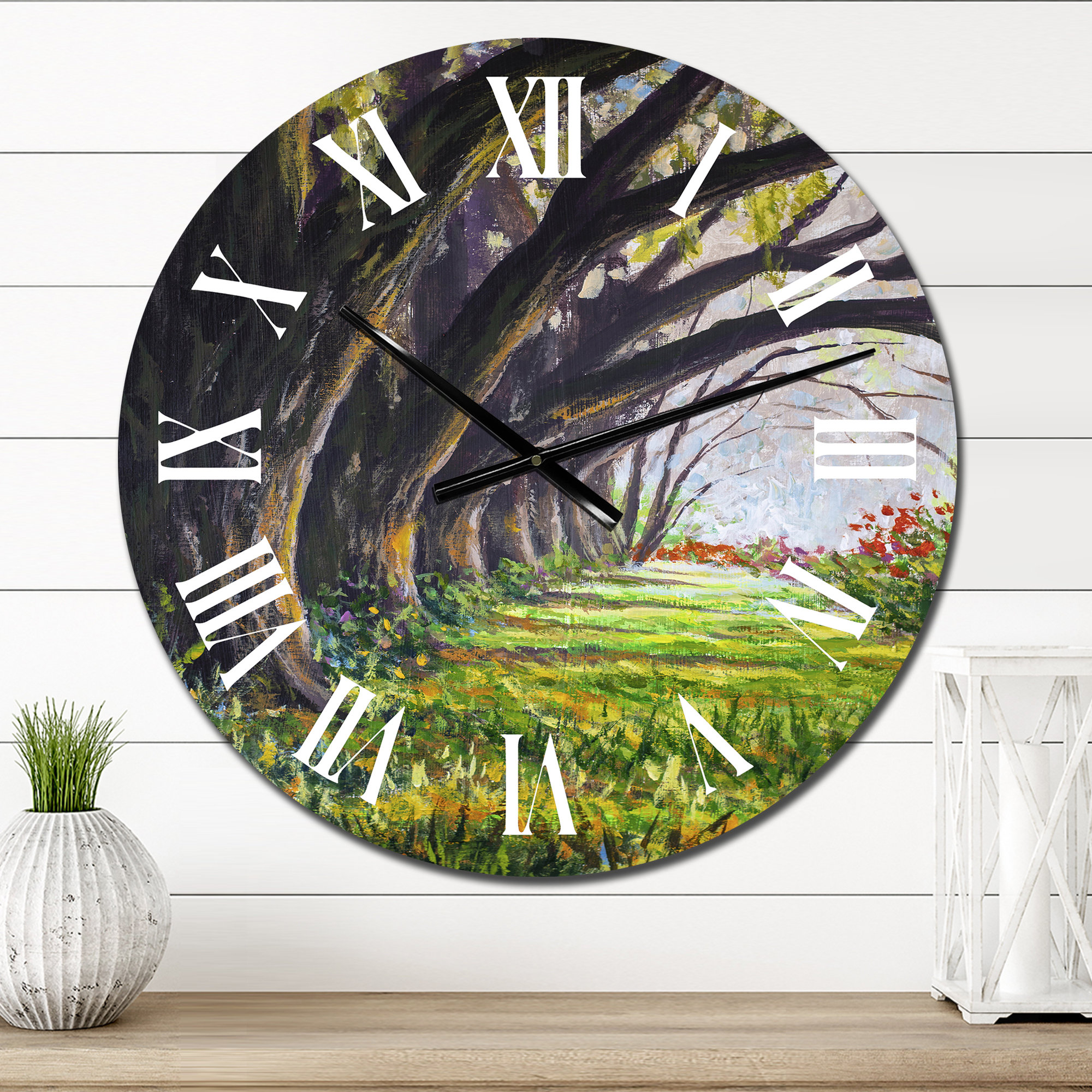 East Urban Home Glade in a Sunny Forest with Large Giants Trees ...