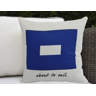 e by design Nantucket Phrase Text Word Print Outdoor Square Pillow ...