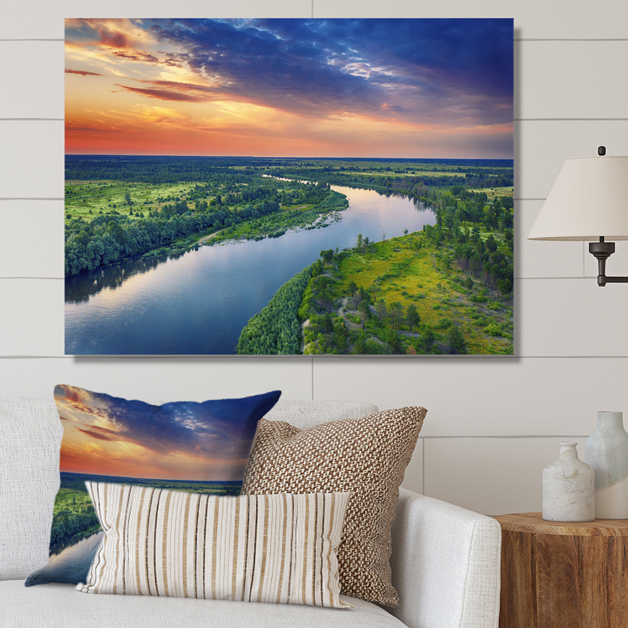Millwood Pines Aerial View Of The Alabama River II On Canvas Print ...