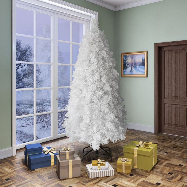 The Seasonal Aisle Snowy Elmwood Pine 7ft Tree | Wayfair.co.uk