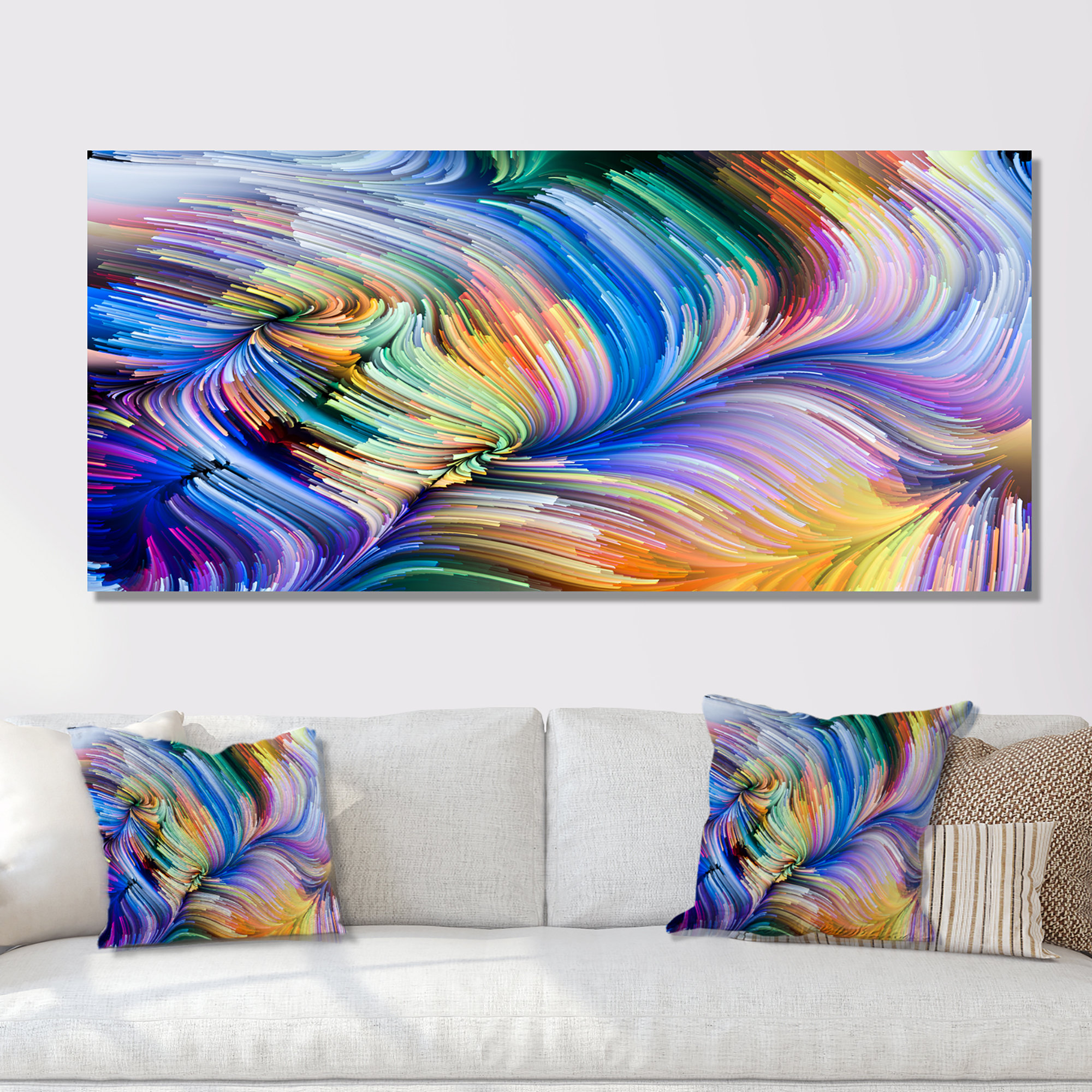 Wrought Studio™ Living Liquid Art II - Graphic Art on Canvas | Wayfair
