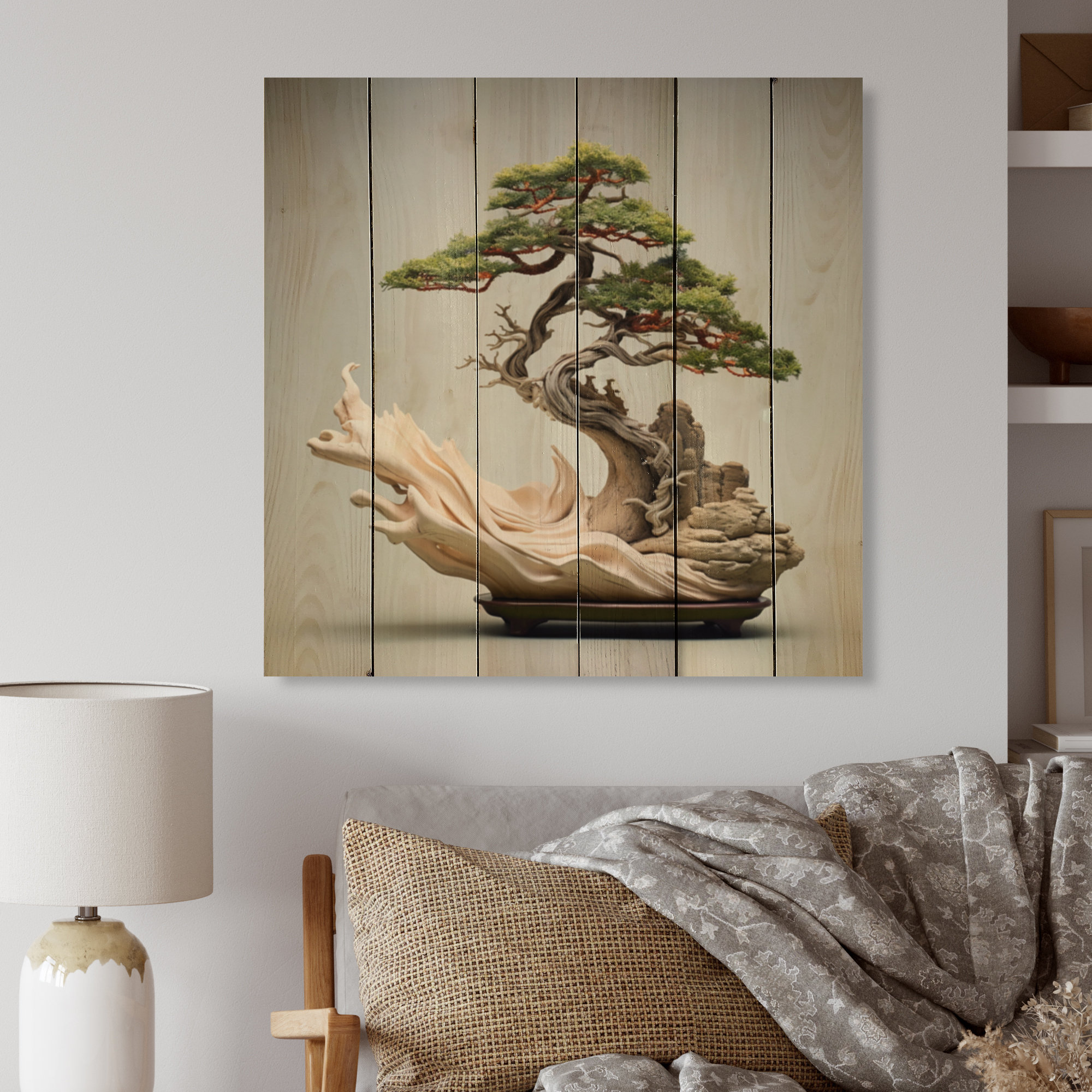 Red Barrel Studio® Kaluram Asian Art Bonsais Wisdom IV On Wood Print ...