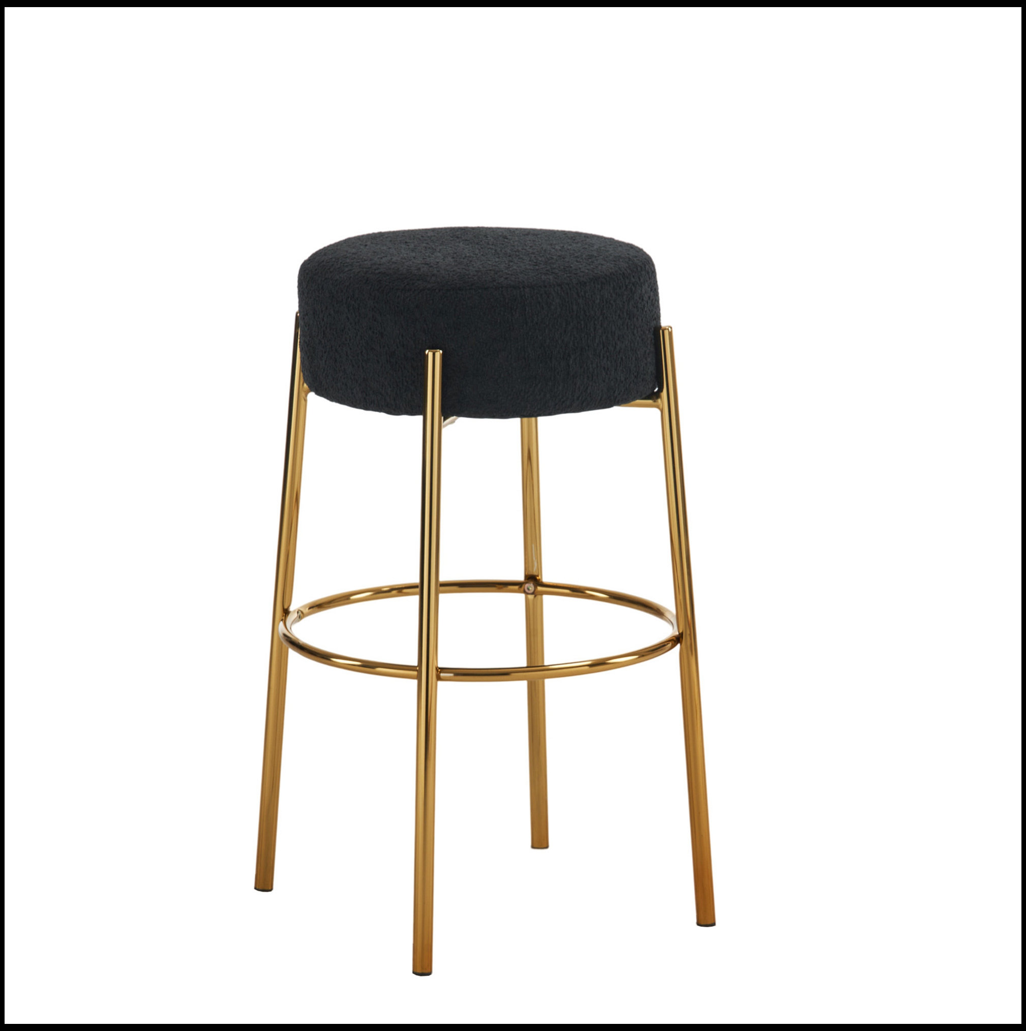 Mercer41 30" Tall, Round High Bar Stools, Set Of 2 - Contemporary ...