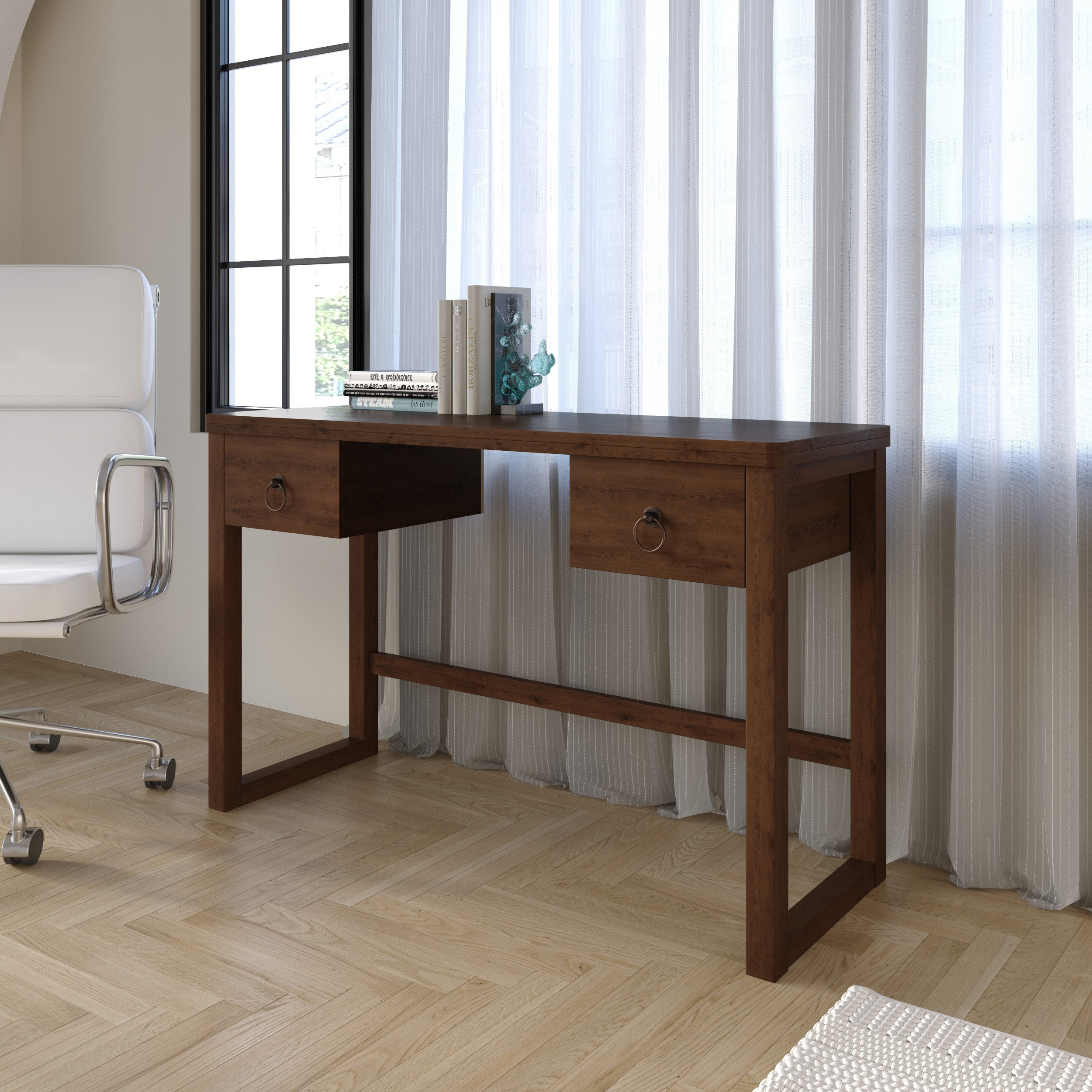 Winston Porter Dario Wooden Writing Desk | Wayfair