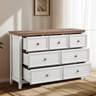 August Grove® 7 Drawer Dresser In Distressed Beige, Vintage American ...