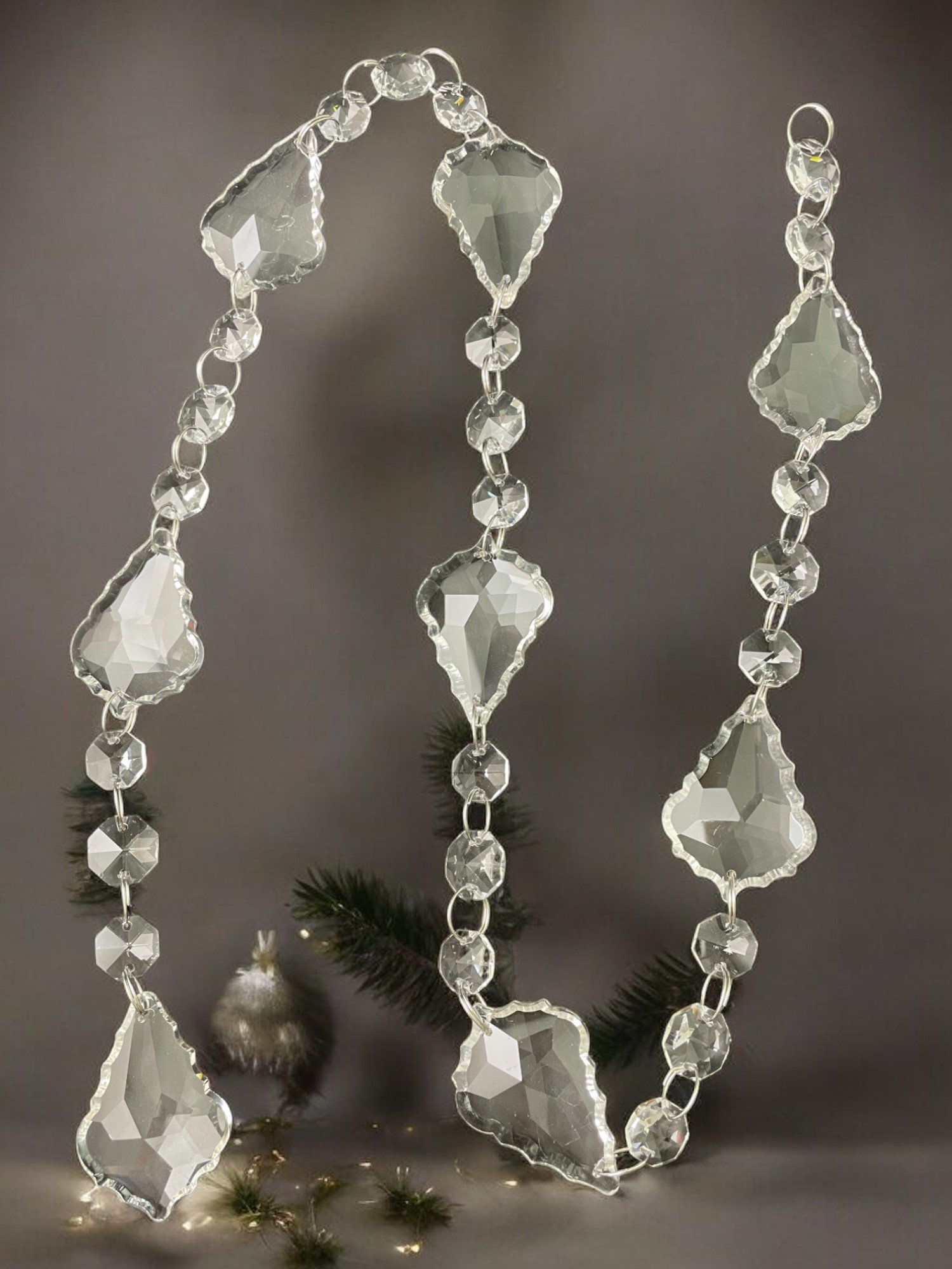Decor N' Beyond Set of 6 36" 50MM Pendalogue Crystal Bead Chain | Wayfair