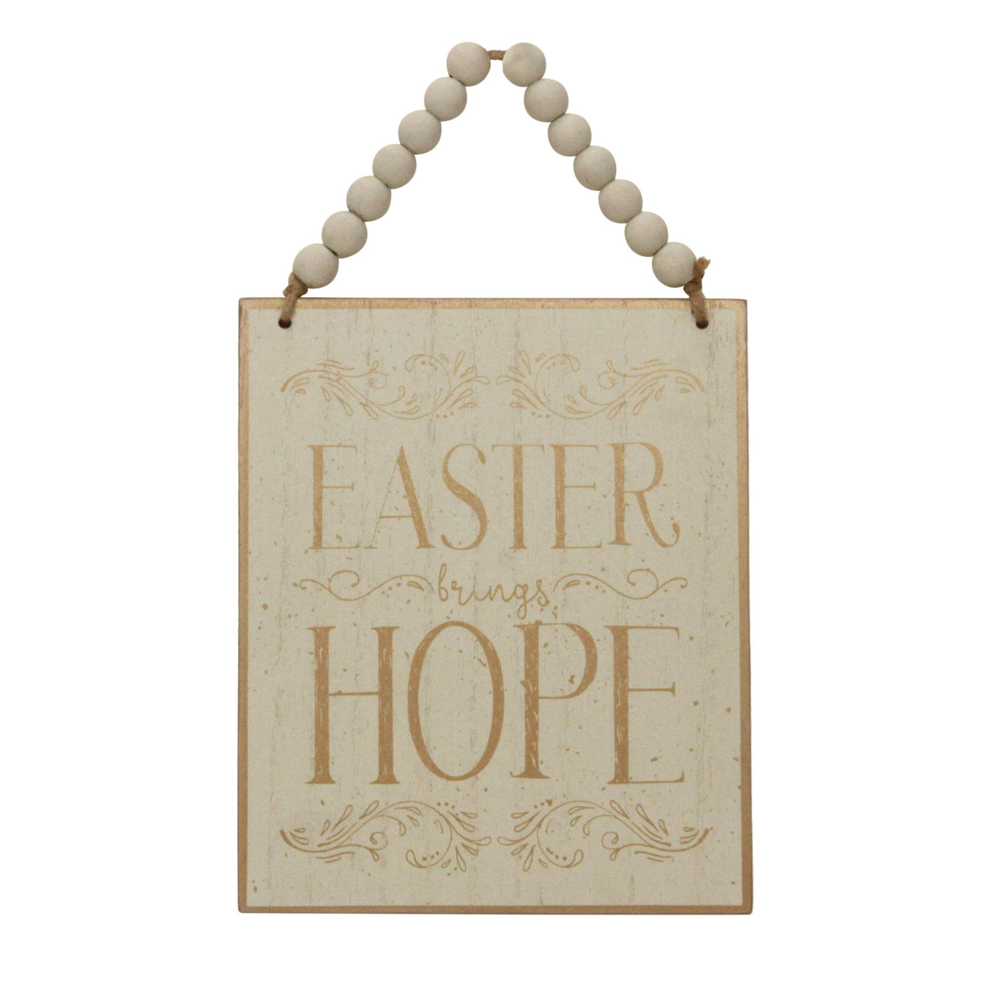 Transpac Wood/MDF Sign w/Wooden Bead Handle Home Decorations Spring ...