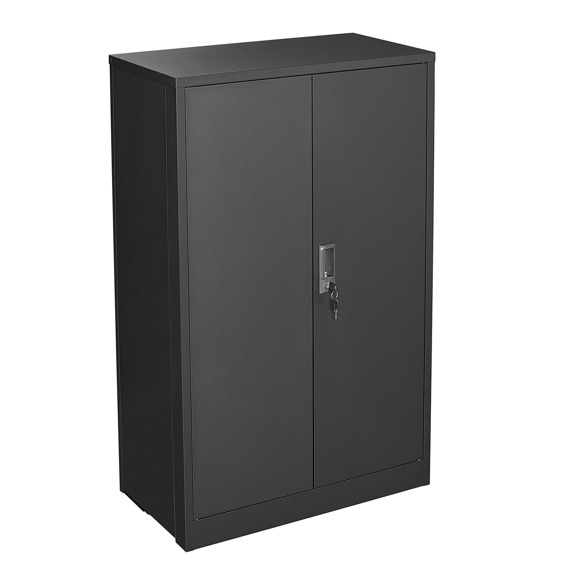 Inbox Zero Adjustable Shelf Black Folding Cabinet, Exquisite Locks ...