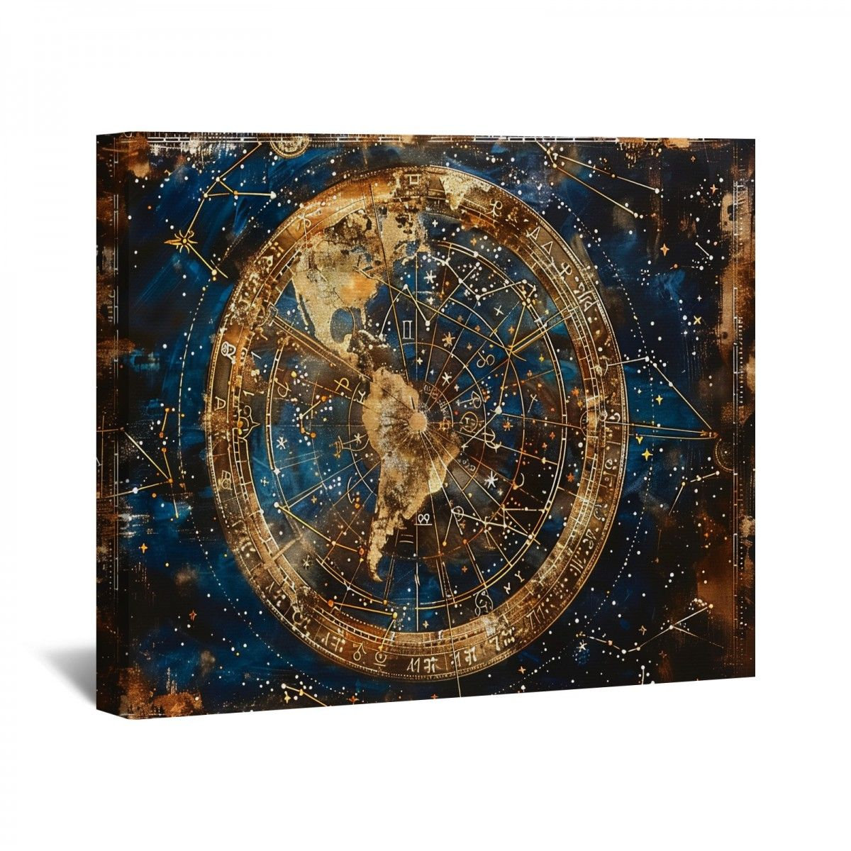 Bungalow Rose Astrology Canvas Wrap - Astronomy Wall Decor - Wayfair Canada