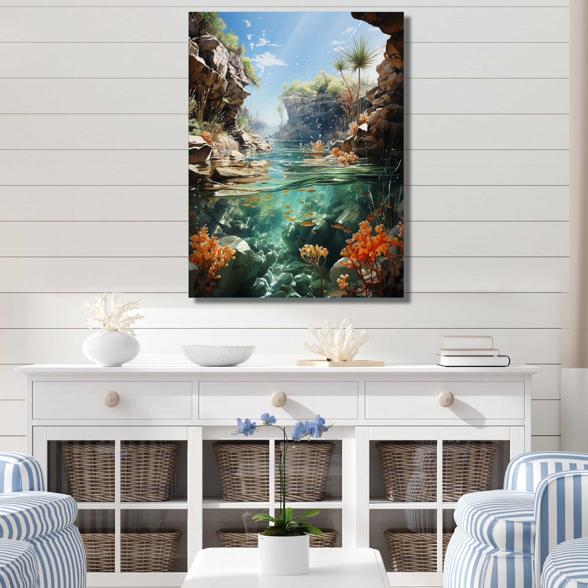 Highland Dunes Underwater Beach Photo I - Nautical & Beach Metal Wall ...