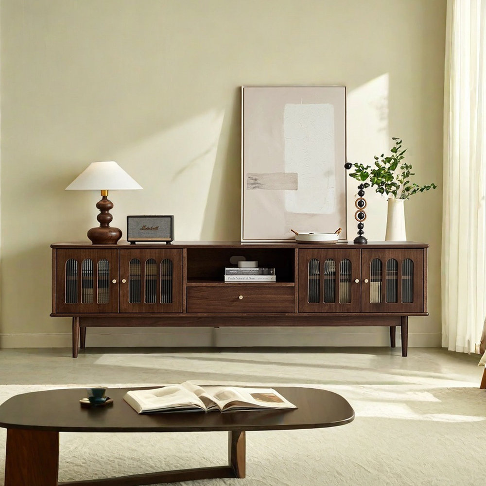 Orxva Galaxy Solid Wood TV Stand Retro Style | Wayfair