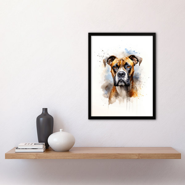 Marlow Home Co. Brindle Boxer - Single Picture Frame Print | Wayfair.co.uk