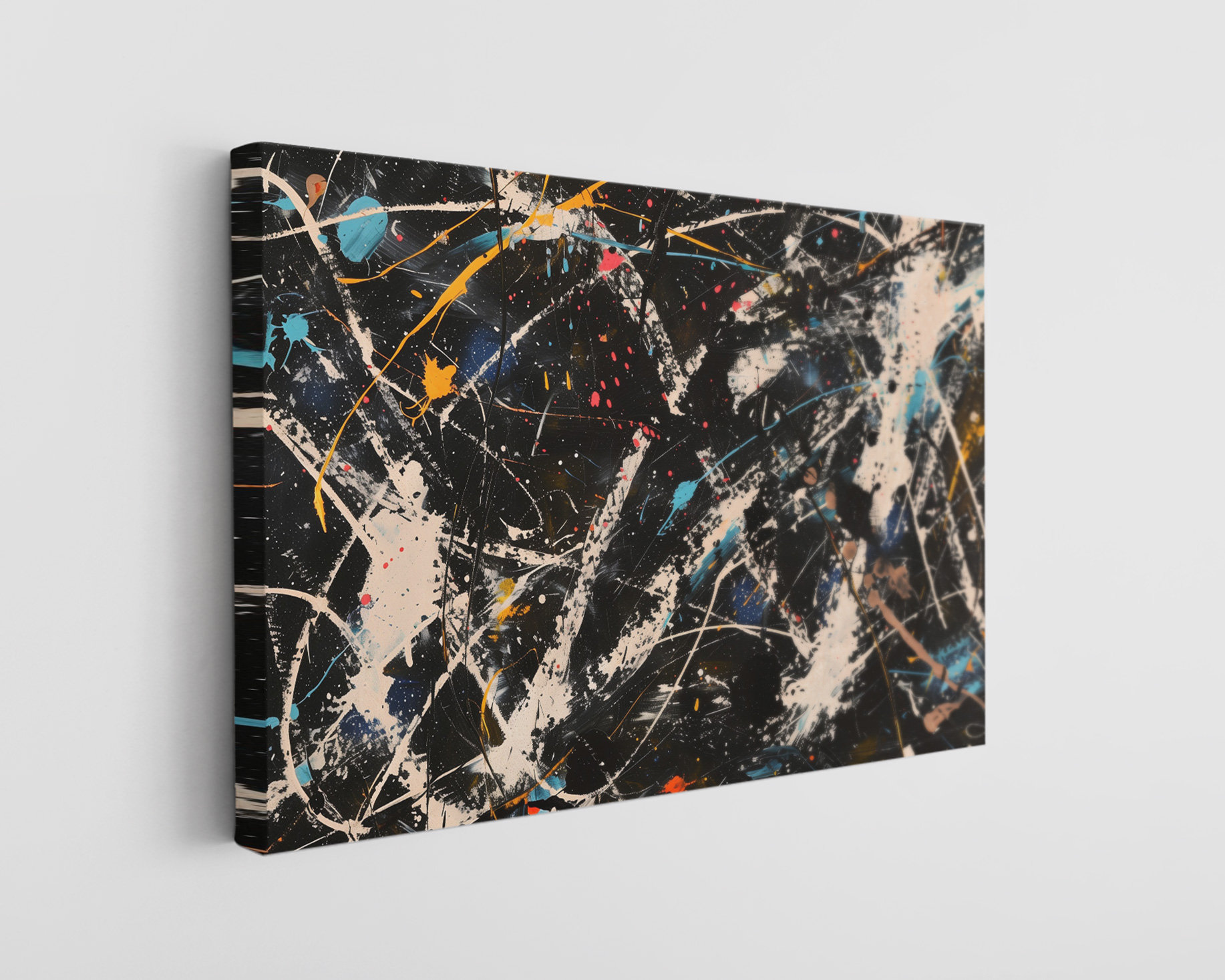 Brayden Studio Abstract Paint Splash Canvas Print, Modern Wall Art ...