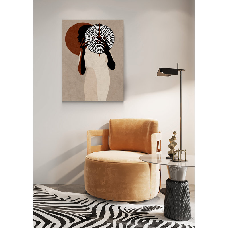 ULLI HOME Mossi African Sun Mask by Ify Ojo - Wrapped Canvas Graphic ...