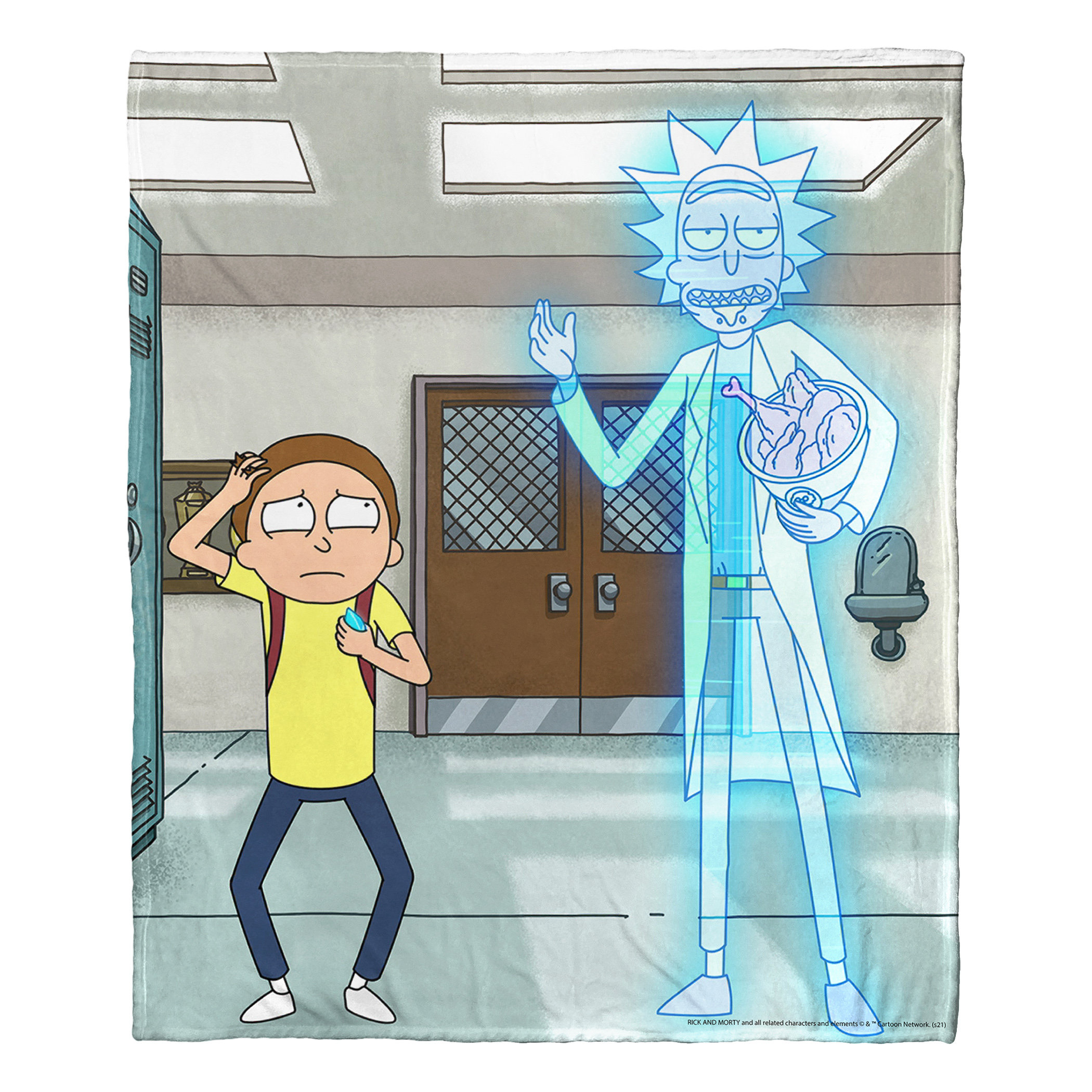 Northwest Rick and Morty Holographic Chicken Throw | Wayfair