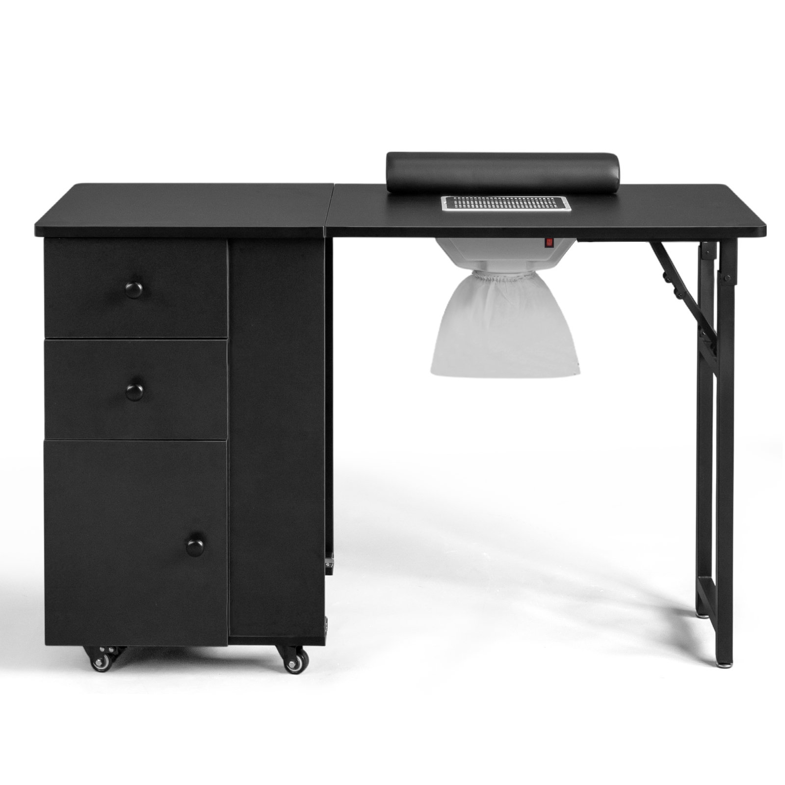 Hokku Designs Foldable Manicure Table For Nail Tech With Electric Dust ...