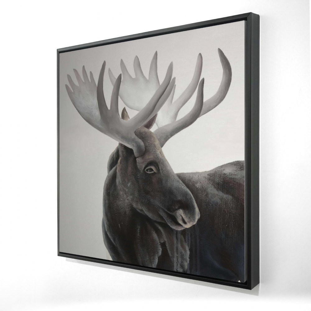 Begin Edition International Inc. " Grayscale Moose Profile " | Wayfair