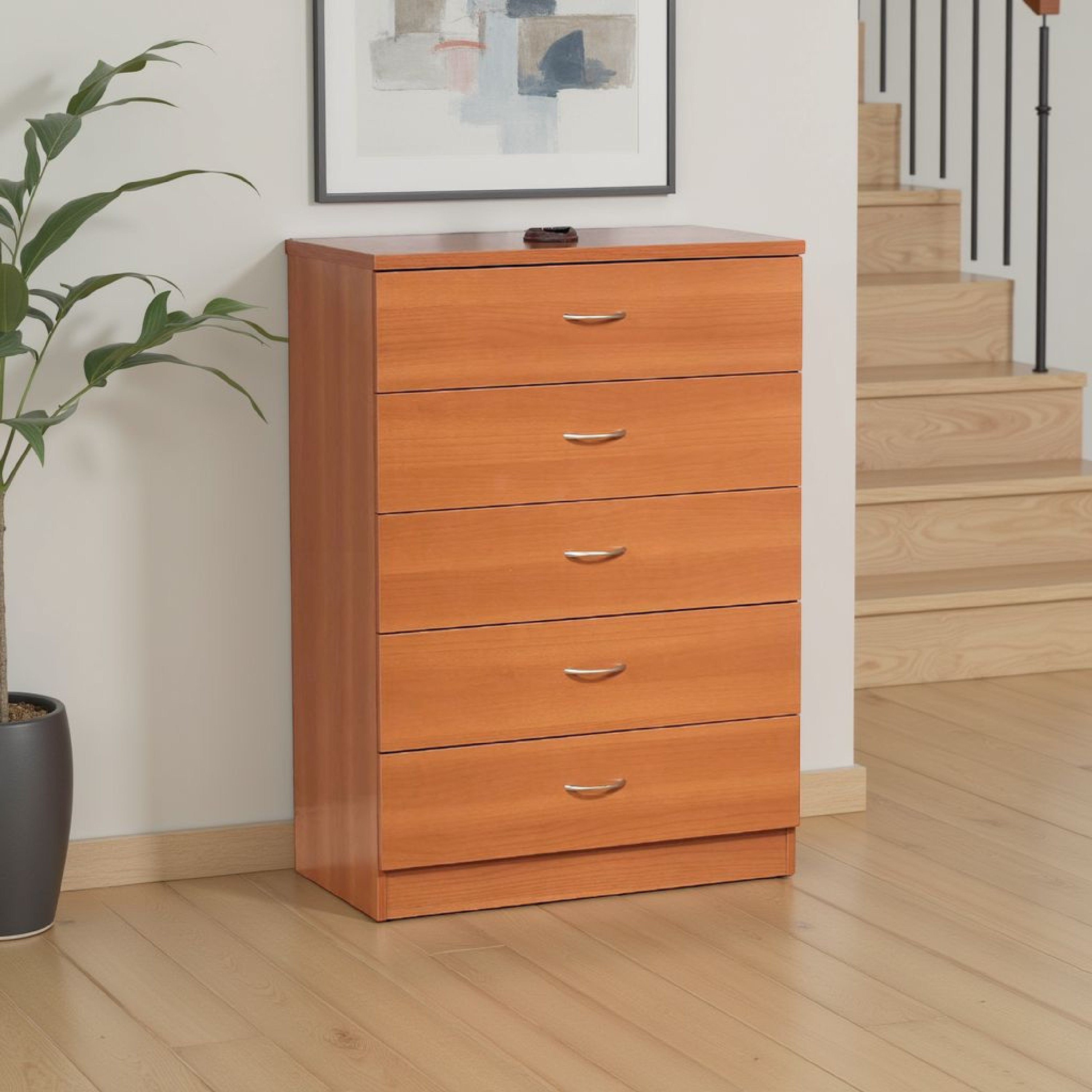 Benjara Rex Tall Dresser Chest, 5 Drawers With 1 Locking - Wayfair Canada