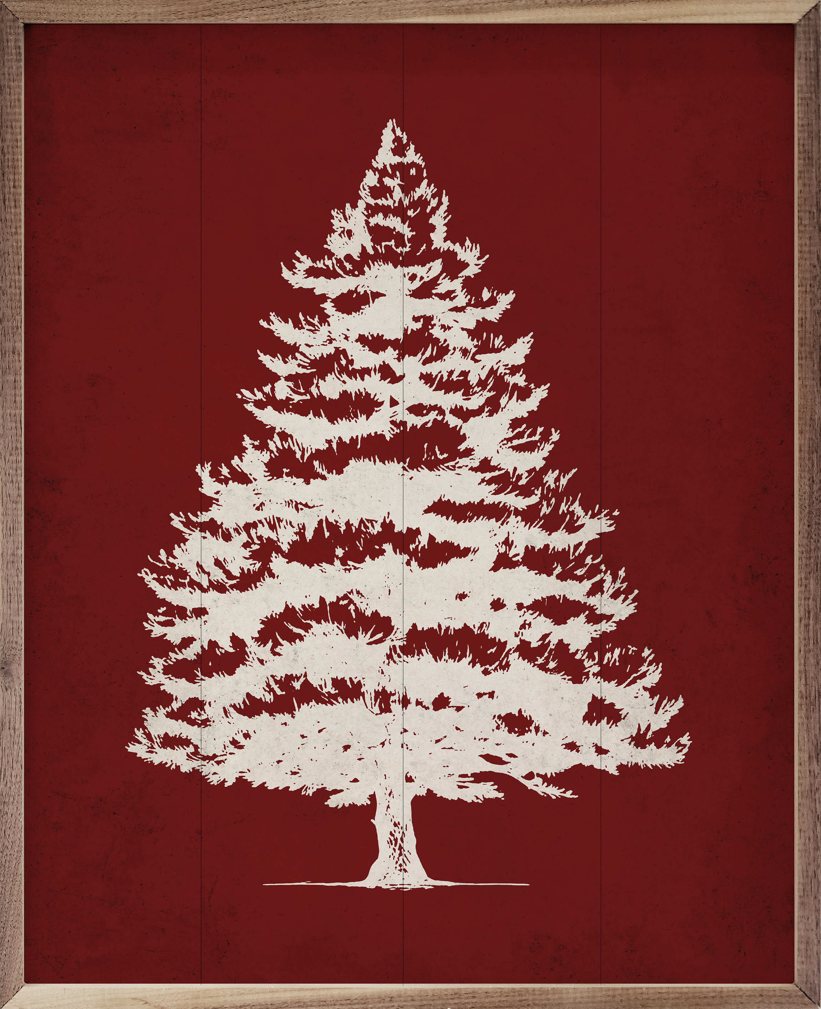 The Holiday Aisle® Simple Pine Tree Red | Wayfair