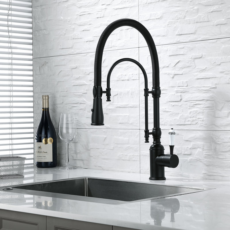 Designer Collection Solid Brass Single Handle Deck Mounted Pull Down ...