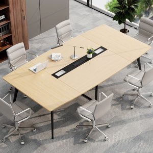 Balconera 94.5" Rectangle Conference Table with Power Outlets & Reviews ...