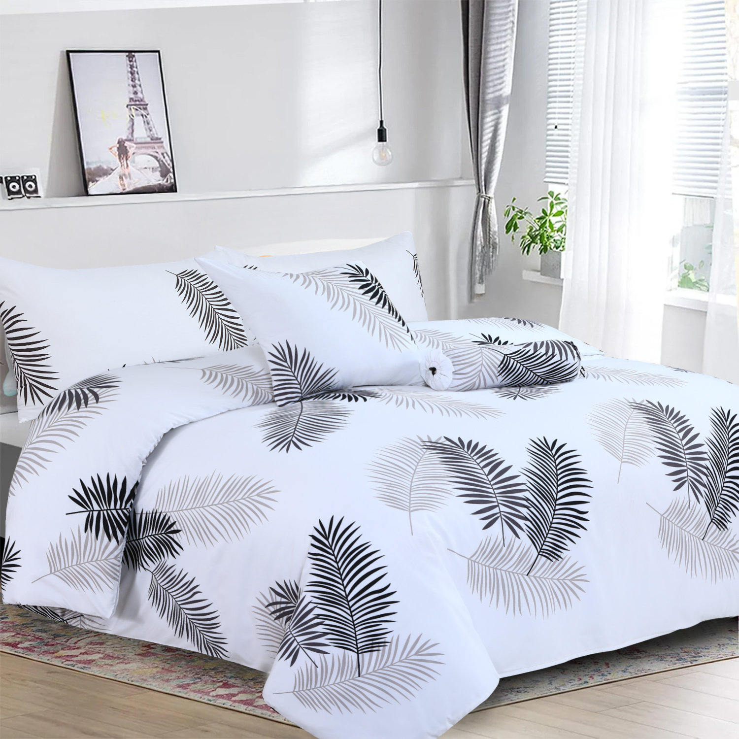 SUPREME BEDDING LTD Microfiber Modern Duvet Cover Set With Pillow Cases ...