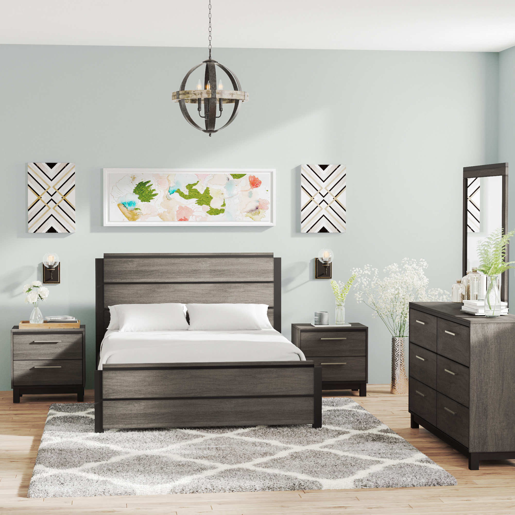 Gracie Oaks Mandy Platform 5 Piece Bedroom Set & Reviews - Wayfair Canada