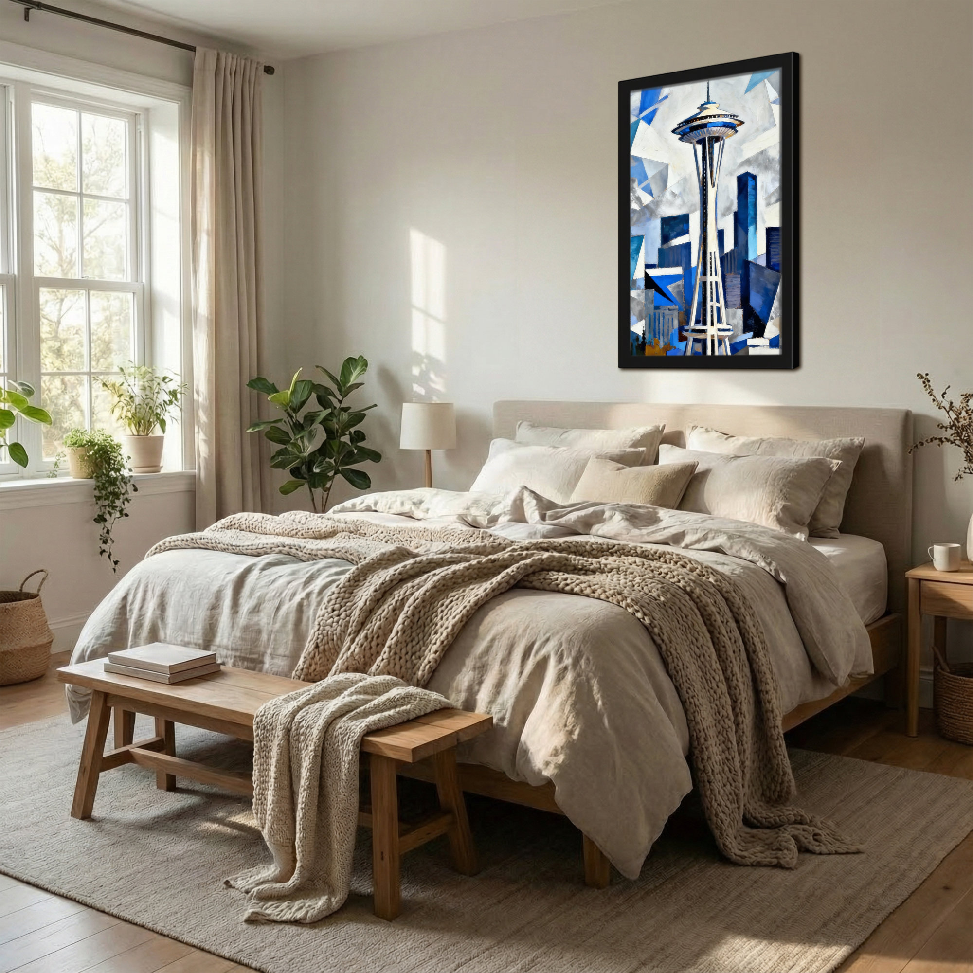 Wrought Studio™ Scenic & Cityscapes Space Needle Abstract Cityscape Art ...