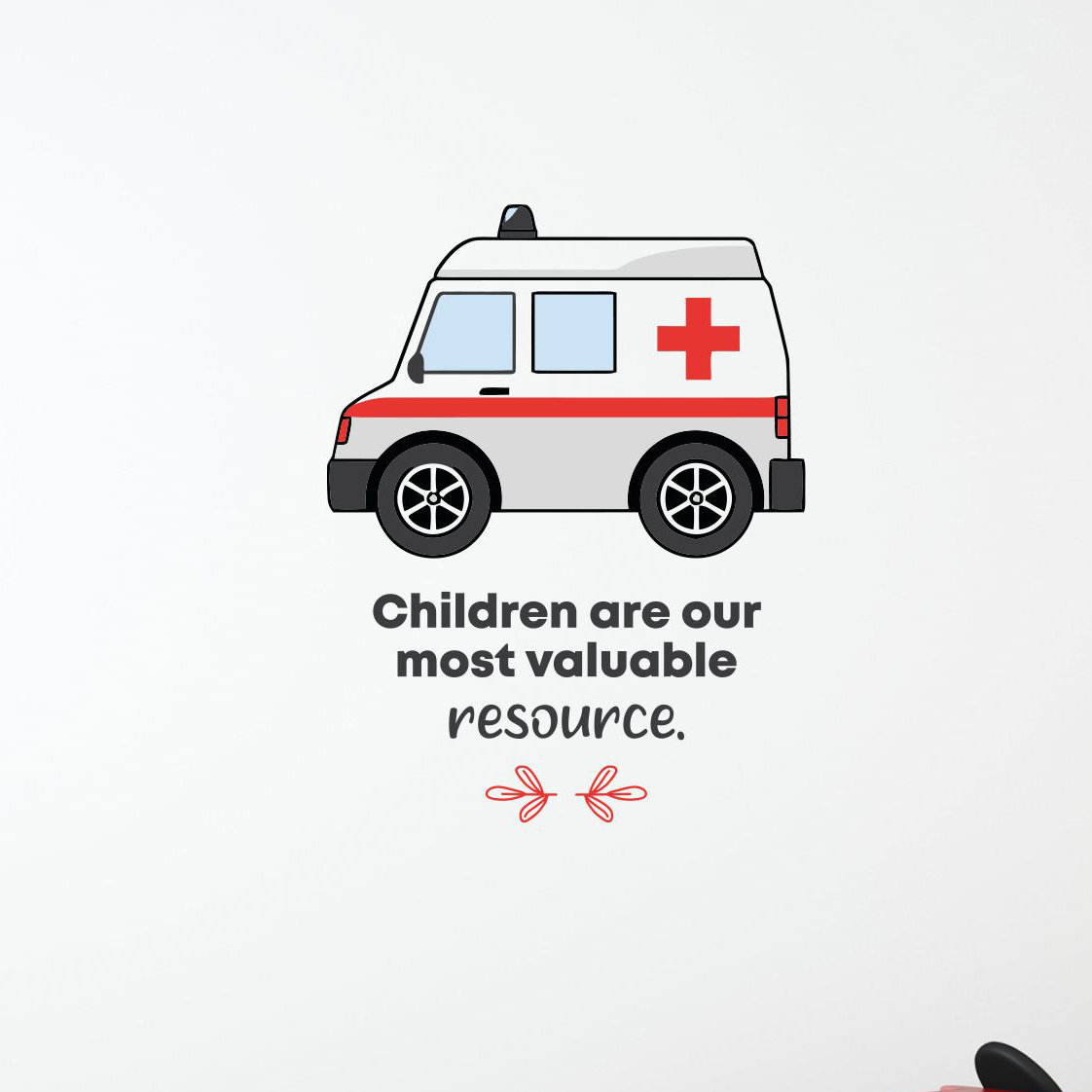 Zoomie Kids Children Ambulance Life Quote Cartoon Quotes Wall Sticker ...