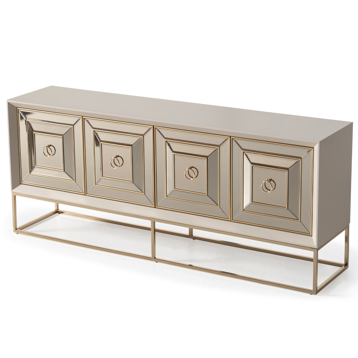 Michael Amini Madison Console - Glistening Gold | Wayfair