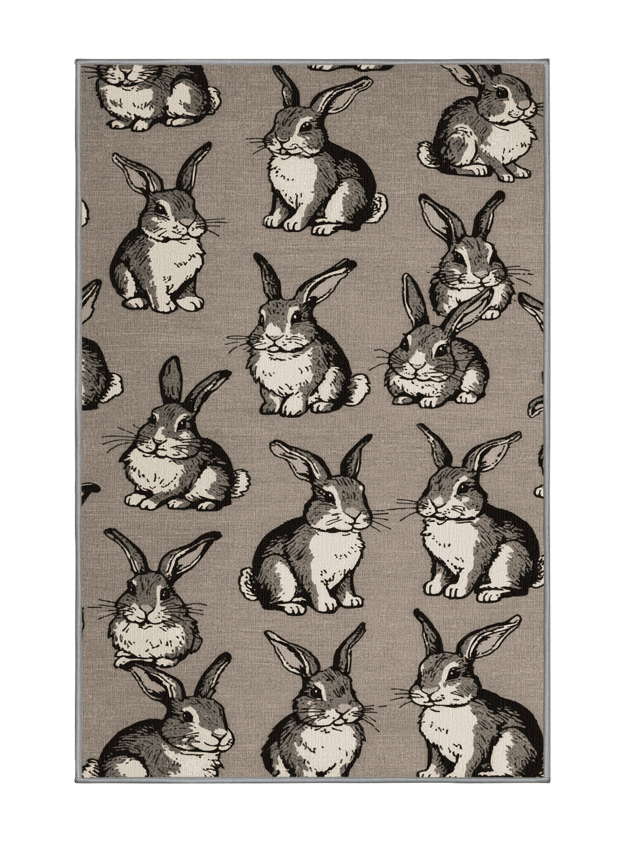 One Allium Way® Washable Rabbits Farm Area Rug | Wayfair