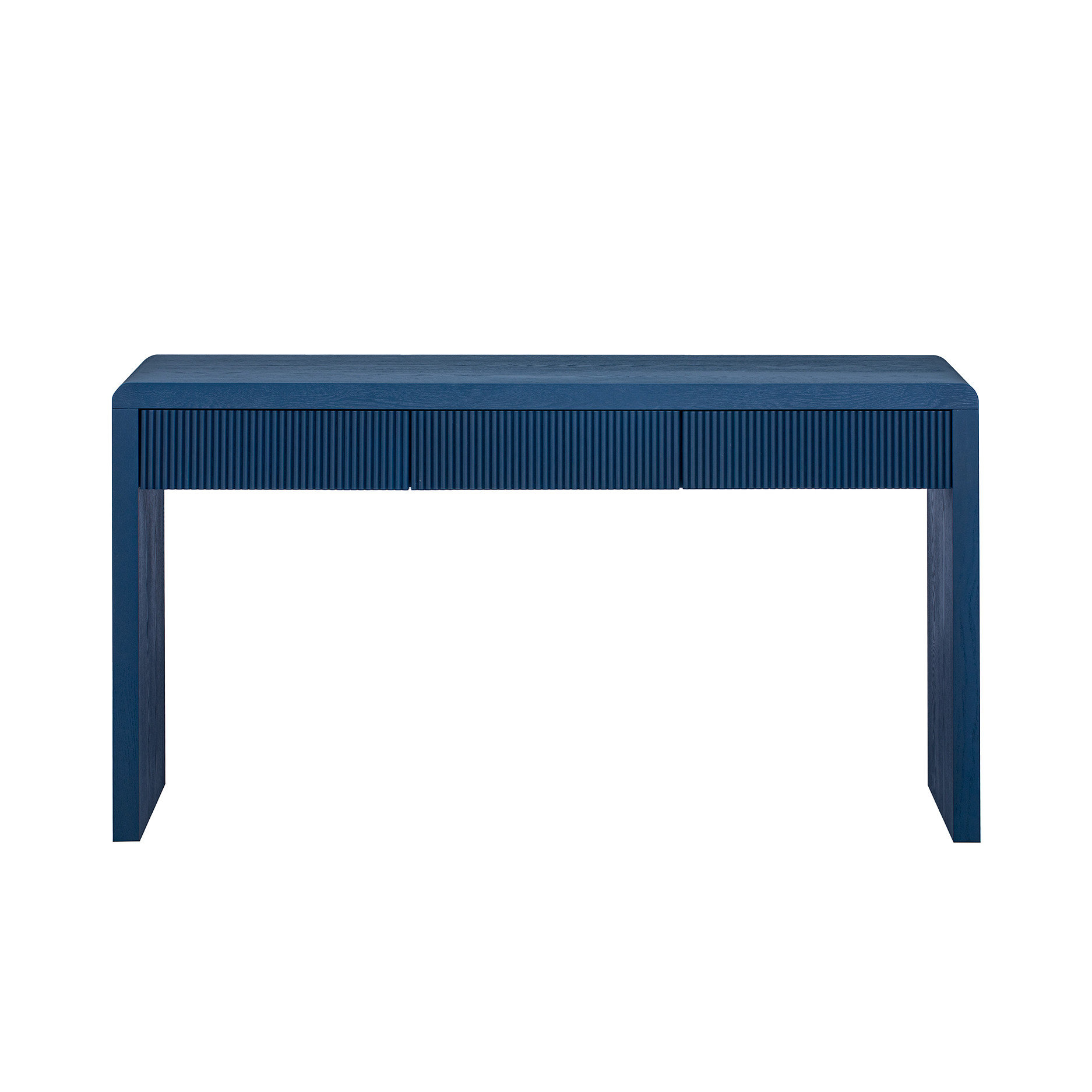Latitude Run® Rustic Fluted Drawer Entryway Table, Ash Veneer, Uneven ...