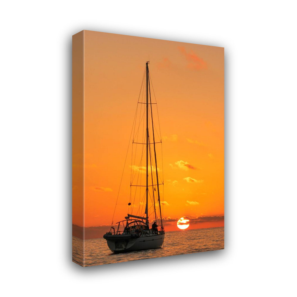 ATX Art Group Last Sunset - Wrapped Canvas Print | Wayfair