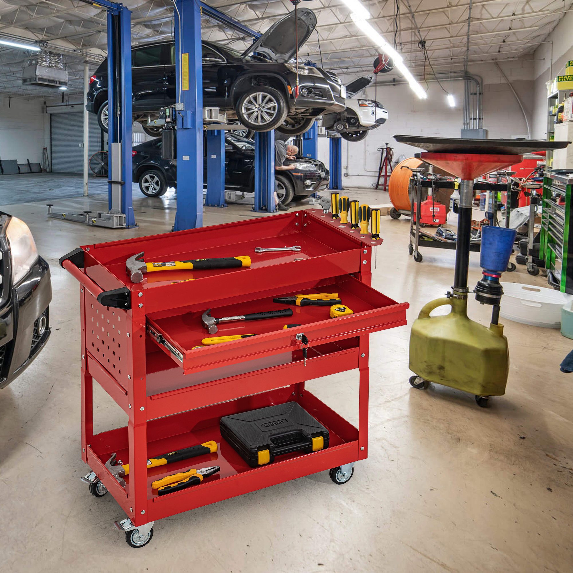 WFX Utility™ One Drawer Steel Combination Rolling Tool Chest Set | Wayfair