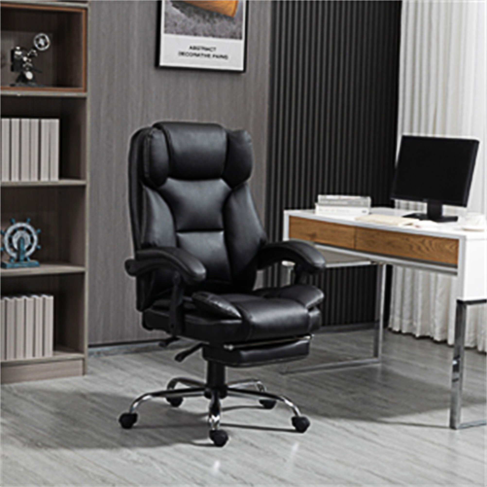 Inbox Zero Reclining Office Chair With Massage, Ergonomic Computer ...