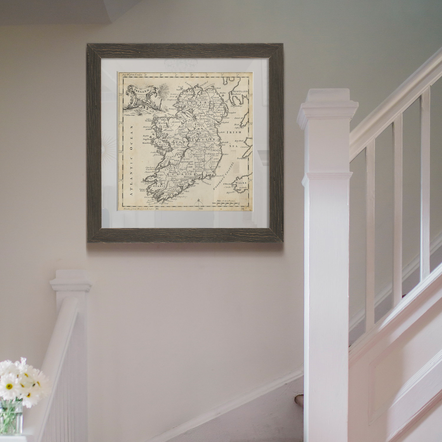 Trinx Map Of Ireland Framed Print & Reviews | Wayfair