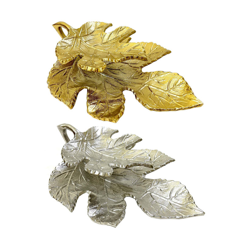 Rosdorf Park Jenafer Aluminum Tray - Set of 2 | Wayfair