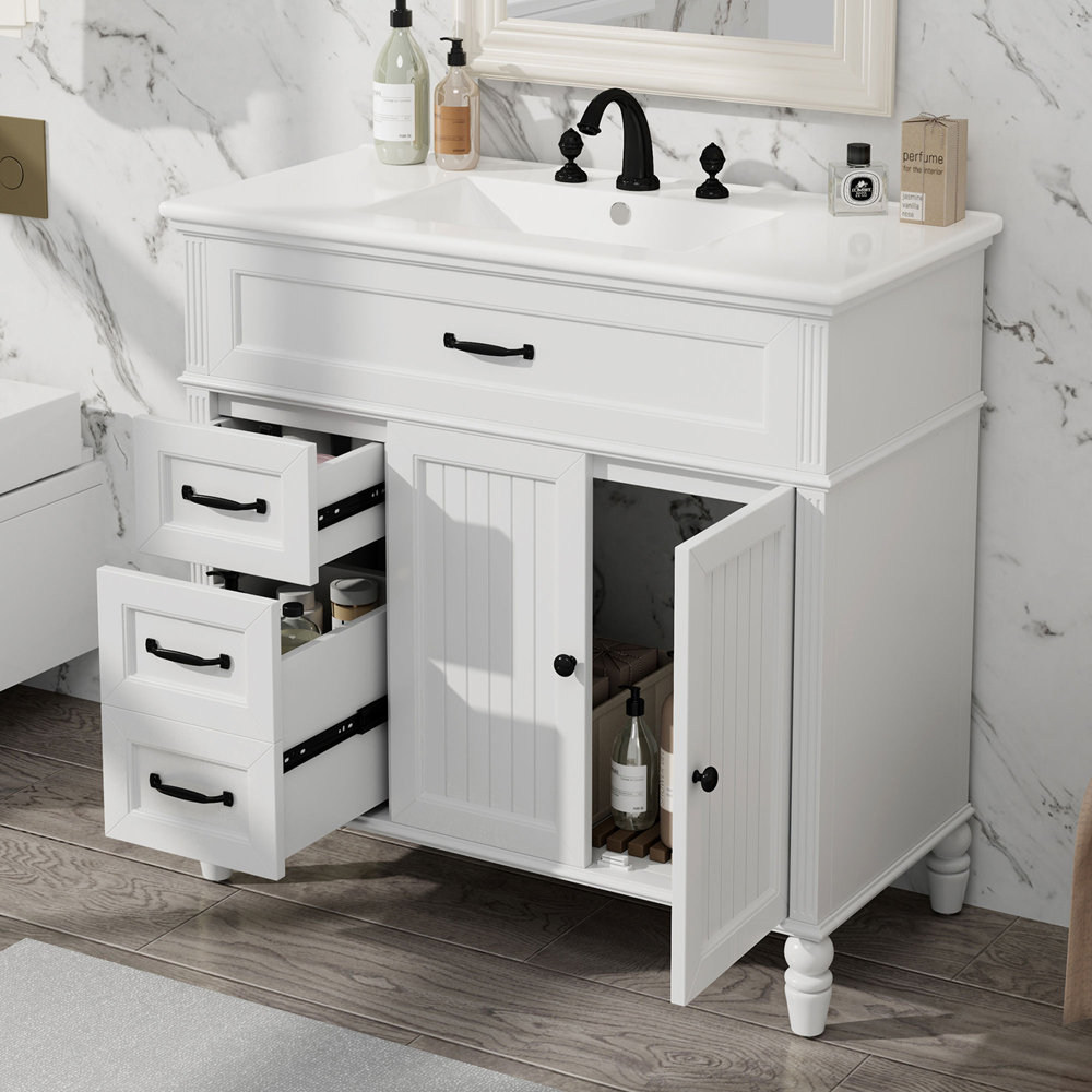 Charlton Home 36" Englemann Vanity With Sink, Englemann Cabinet With ...