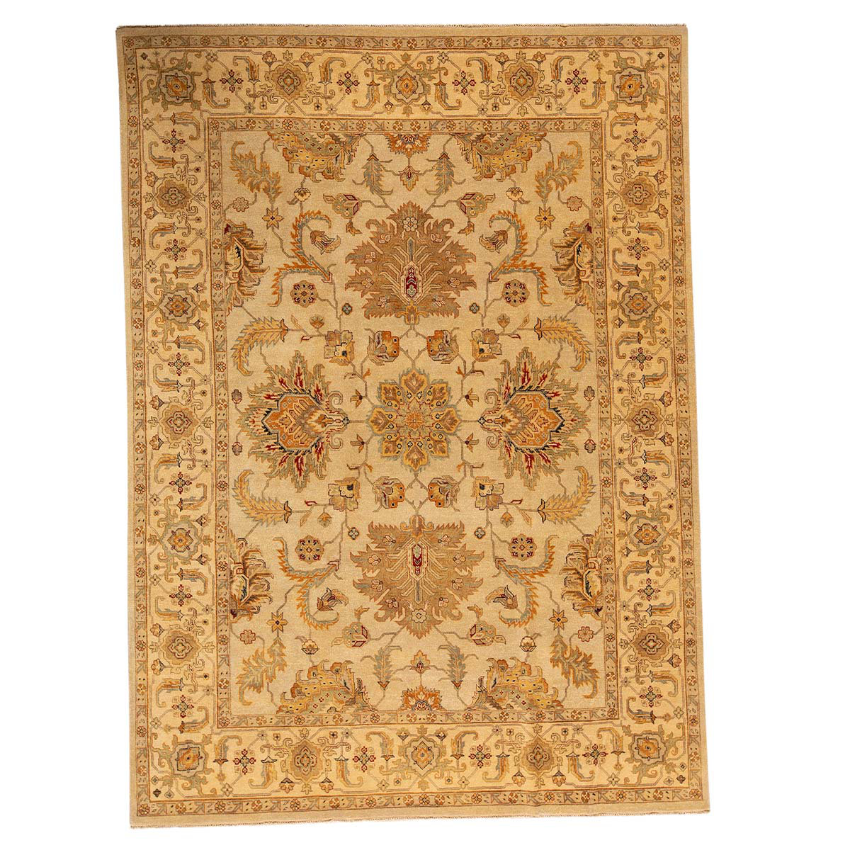 Bokara Rug Co., Inc. Hand-Knotted Yellow/Green Rug | Wayfair