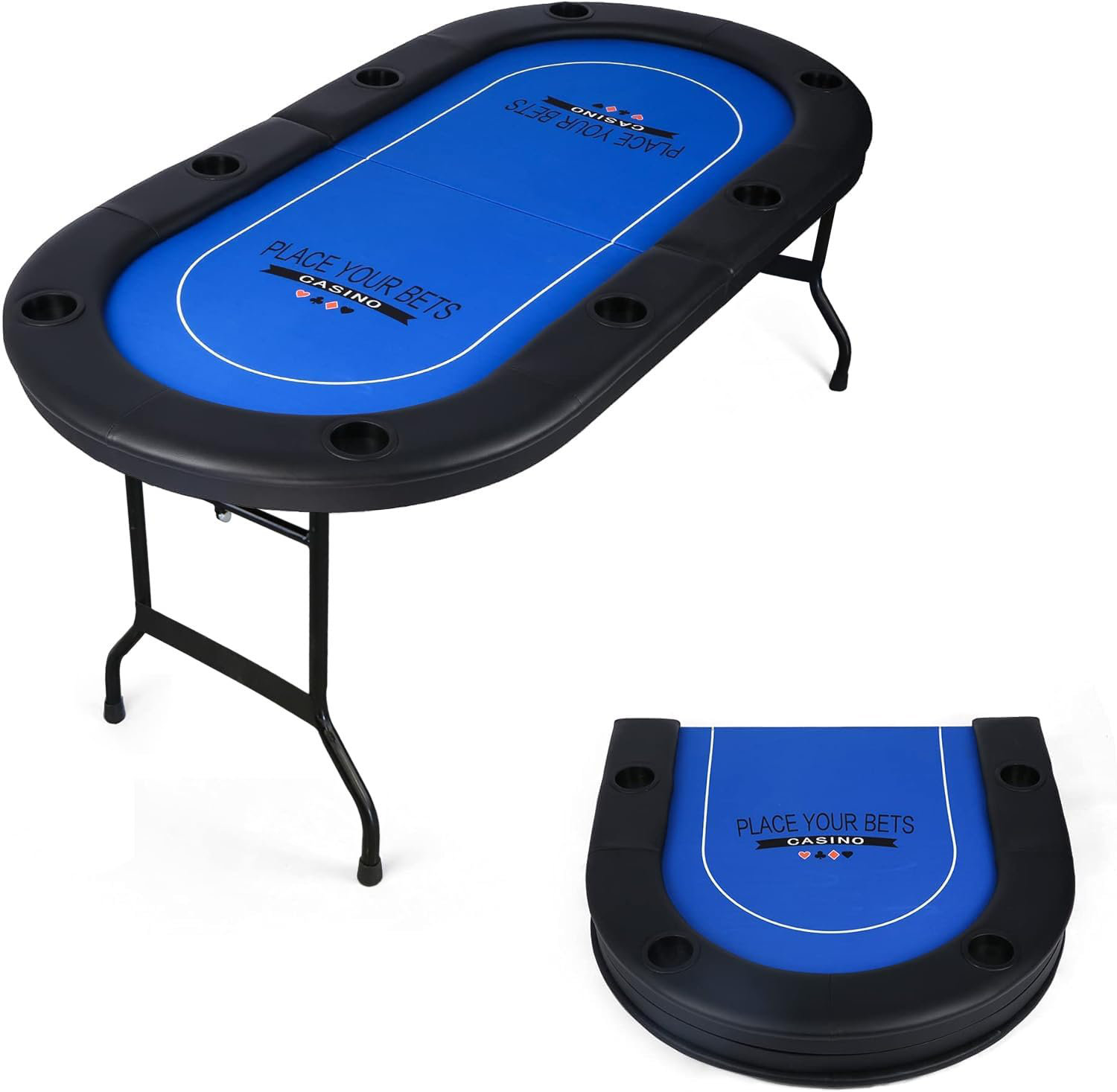 ACEM 70.8 8 - Player Foldable Poker Table - Wayfair Canada
