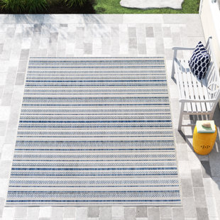 Blue Outdoor Rugs You'll Love | Wayfair