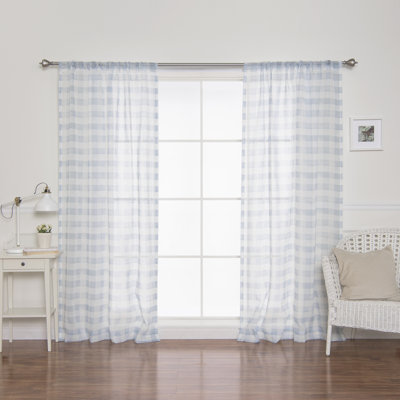 Gracie Oaks Wacker Polyester Sheer Curtain Pair & Reviews | Wayfair