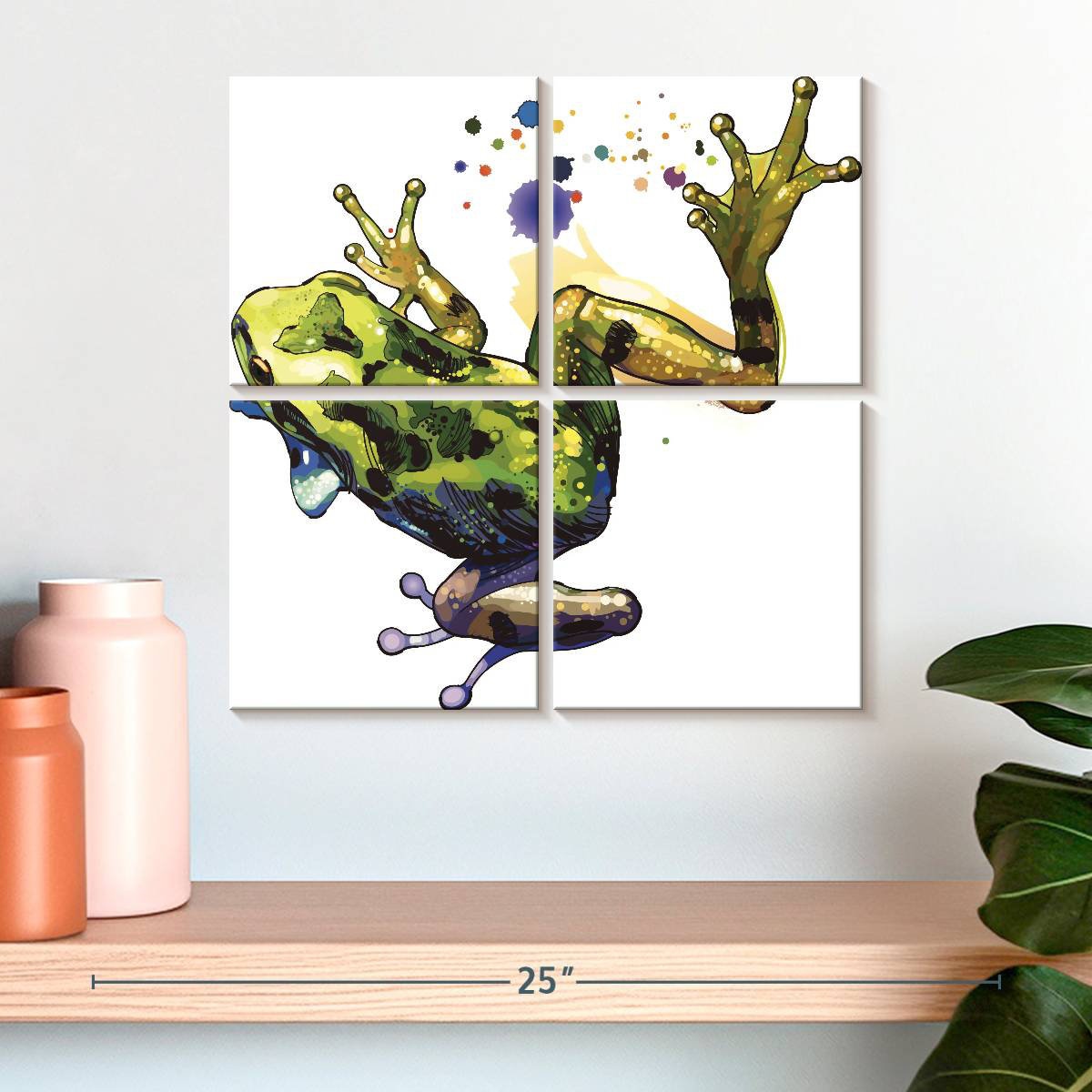 Ebern Designs Brampt Frog Color Splash | Wayfair