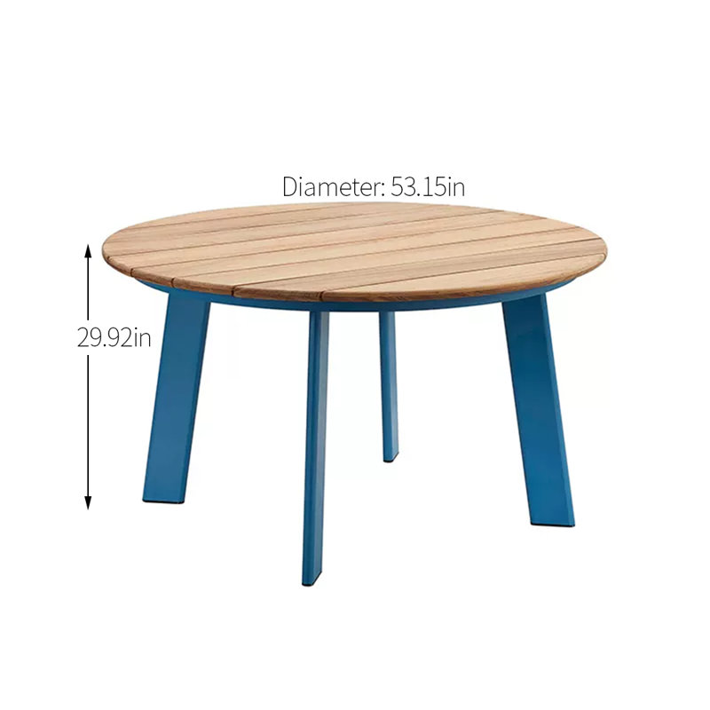 Elegant Home Furnishings.s Courtyard Teak Patio Table Round 53.15 ...