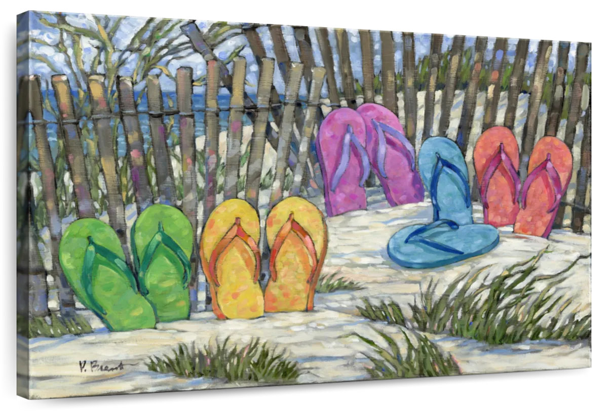 Beachcrest Home™ Gillard Impressions Of Flip Flops III | Wayfair