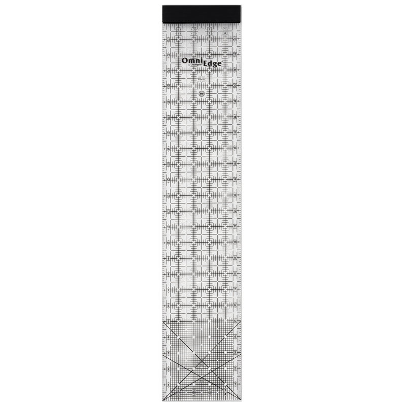 Omnigrid OmniEdge 5" x 24" Rectangle Quilting Ruler with Removable Lip ...