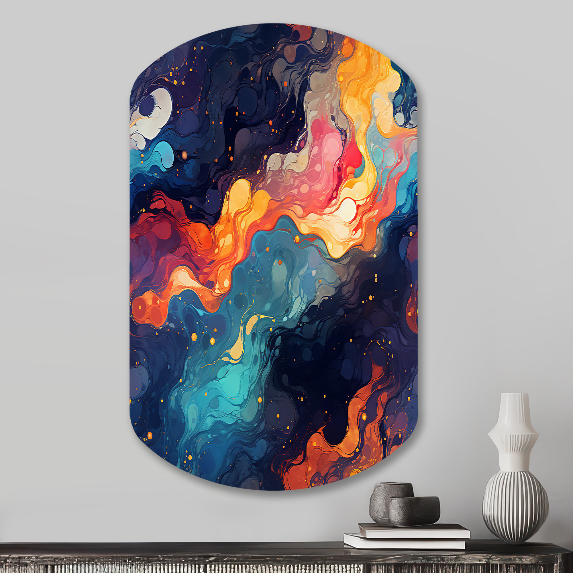 Design Art Cosmic Illusion Moody Patterns - Abstract Cylinder Shape ...