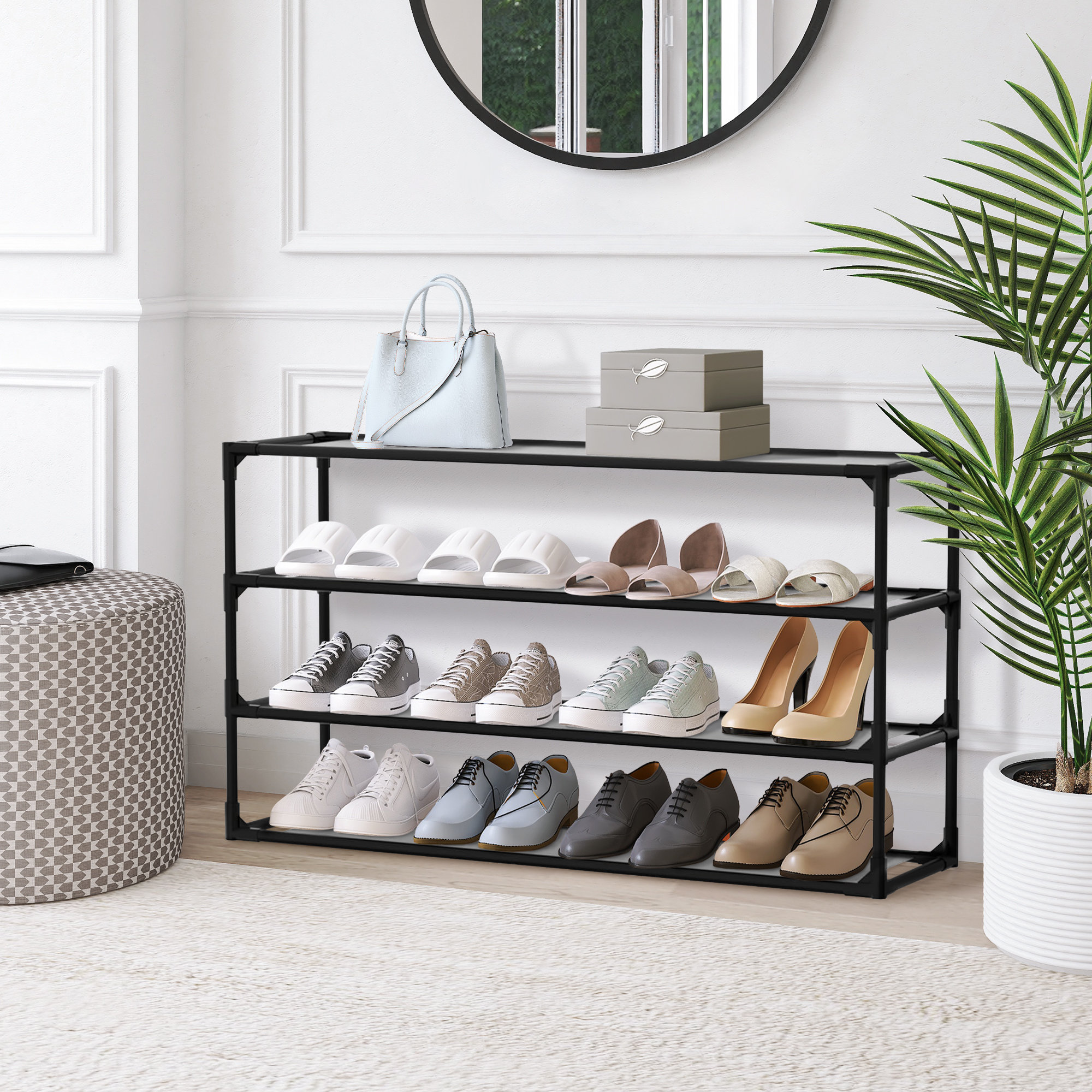 Rebrilliant 20 Pair Stackable Shoe Rack & Reviews | Wayfair