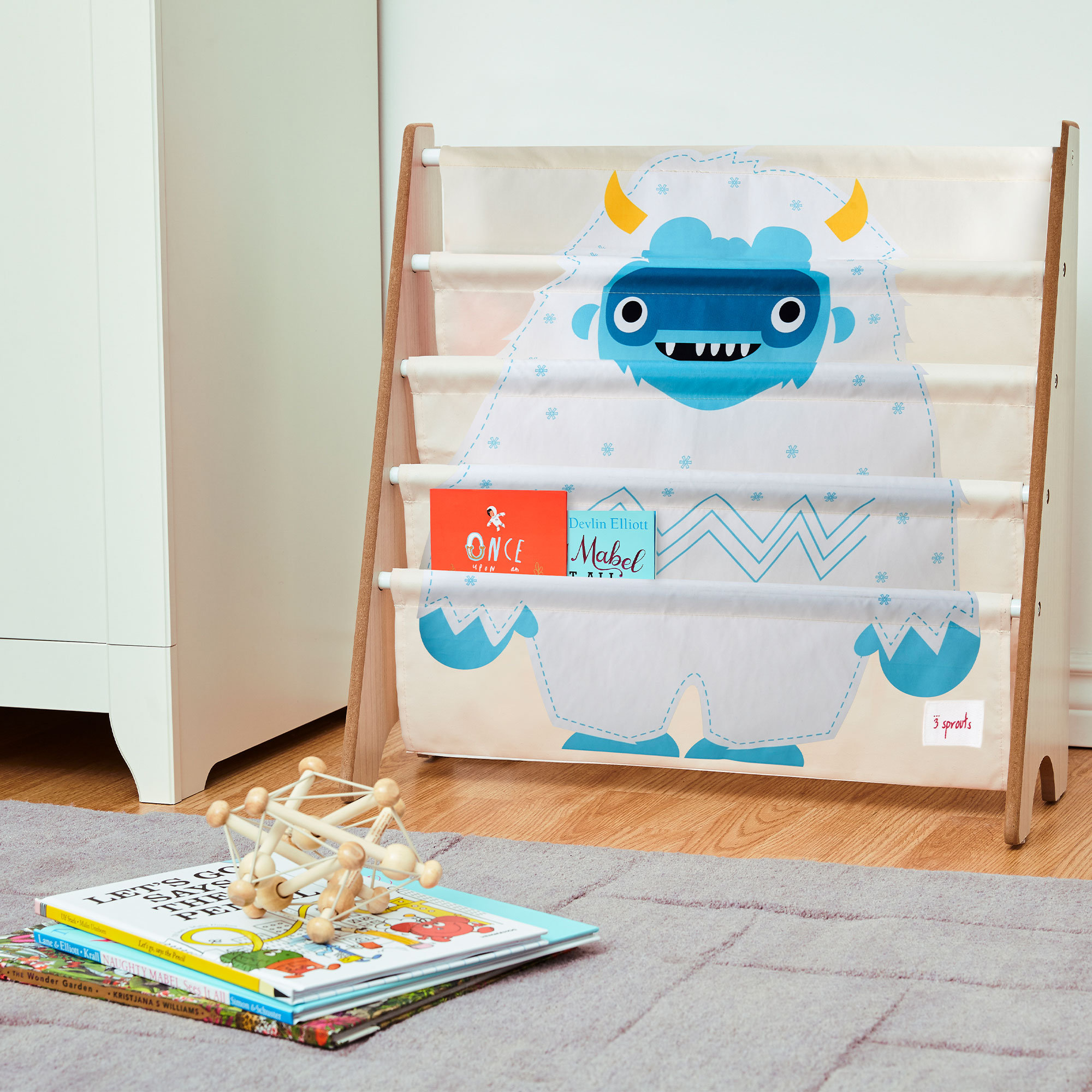 3 Sprouts - Book Shelf - Kids Book Rack Organizer - Baby Room Bookcase ...