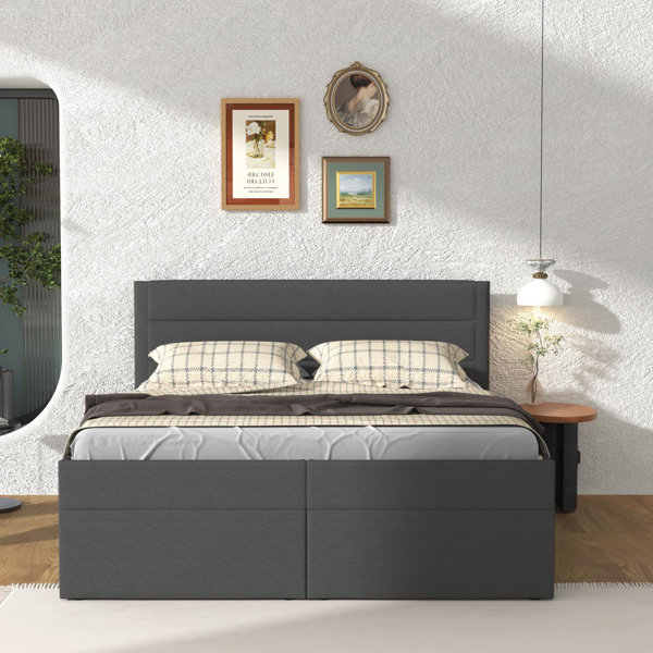Ebern Designs Upholstered Platform Storage Bed | Wayfair
